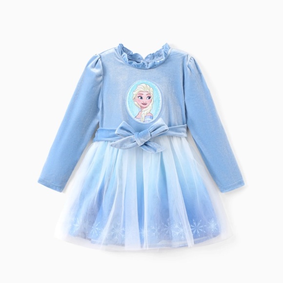 PatPat | Dresses | Disney Frozen Girls Elsa Embroidered Snowflake Print ...
